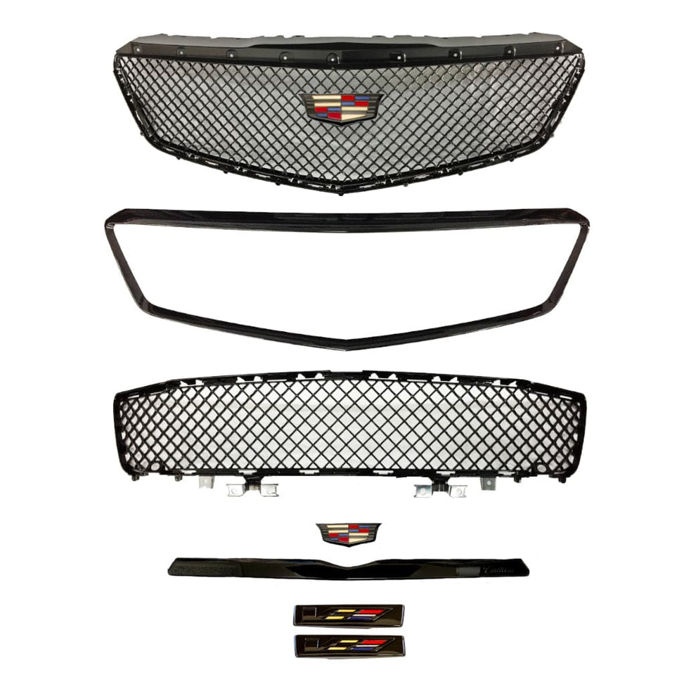 Premium Cadillac CTS-V Gloss Black Grille & Badge Emblem Kit – Refined ...